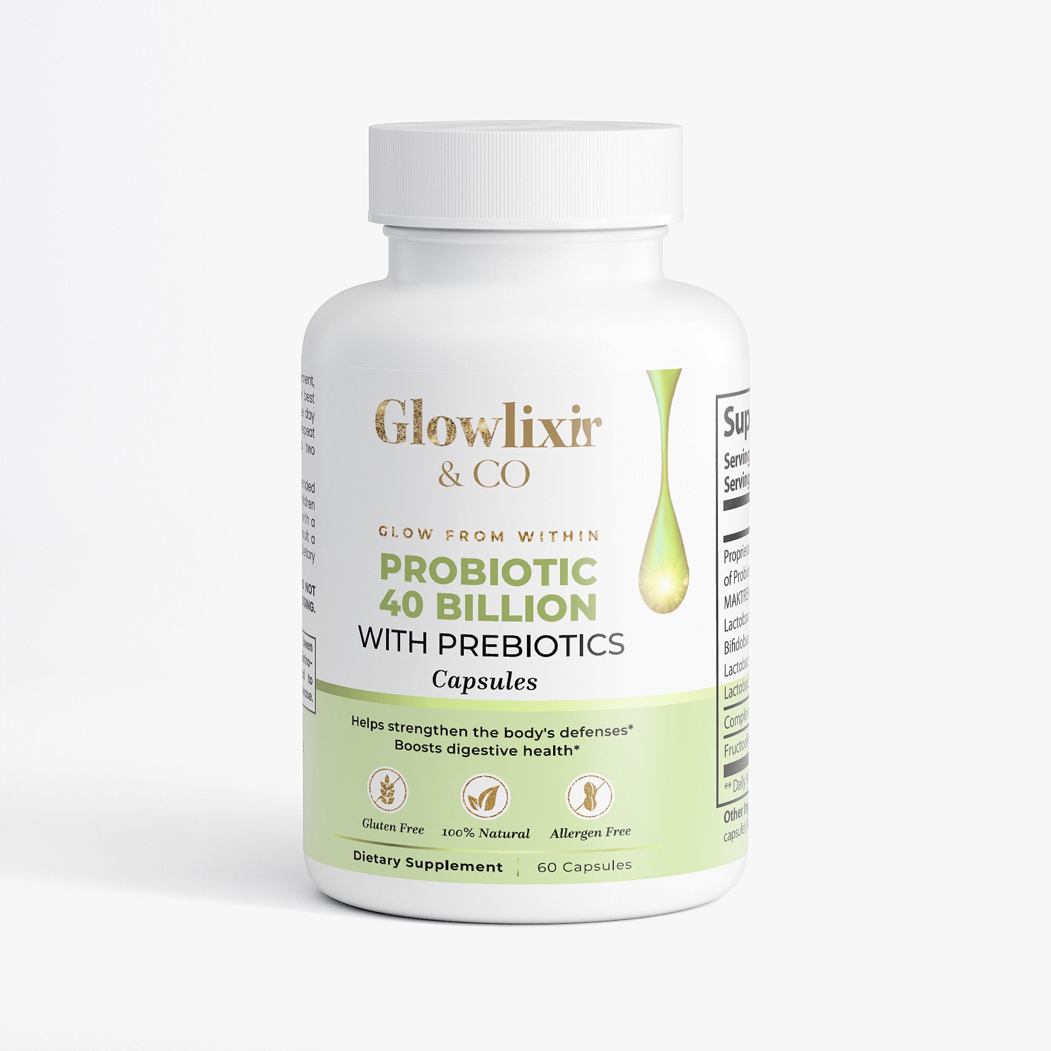 Probiotic 40 Billion with Prebiotics – GLOWLIXIR & CO